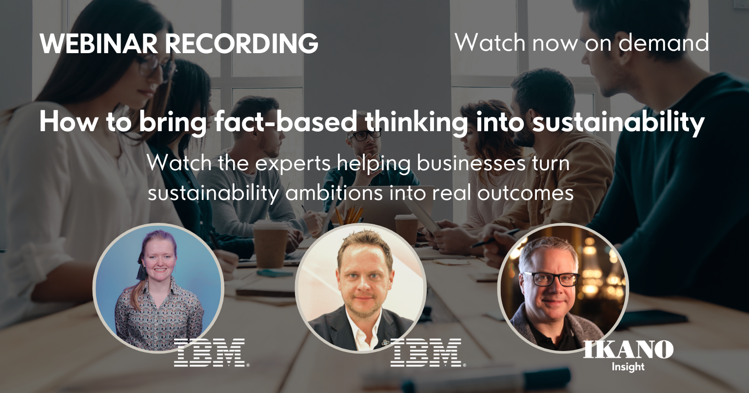 On-demand webinar: How to bring fact-based thinking to sustainability ...